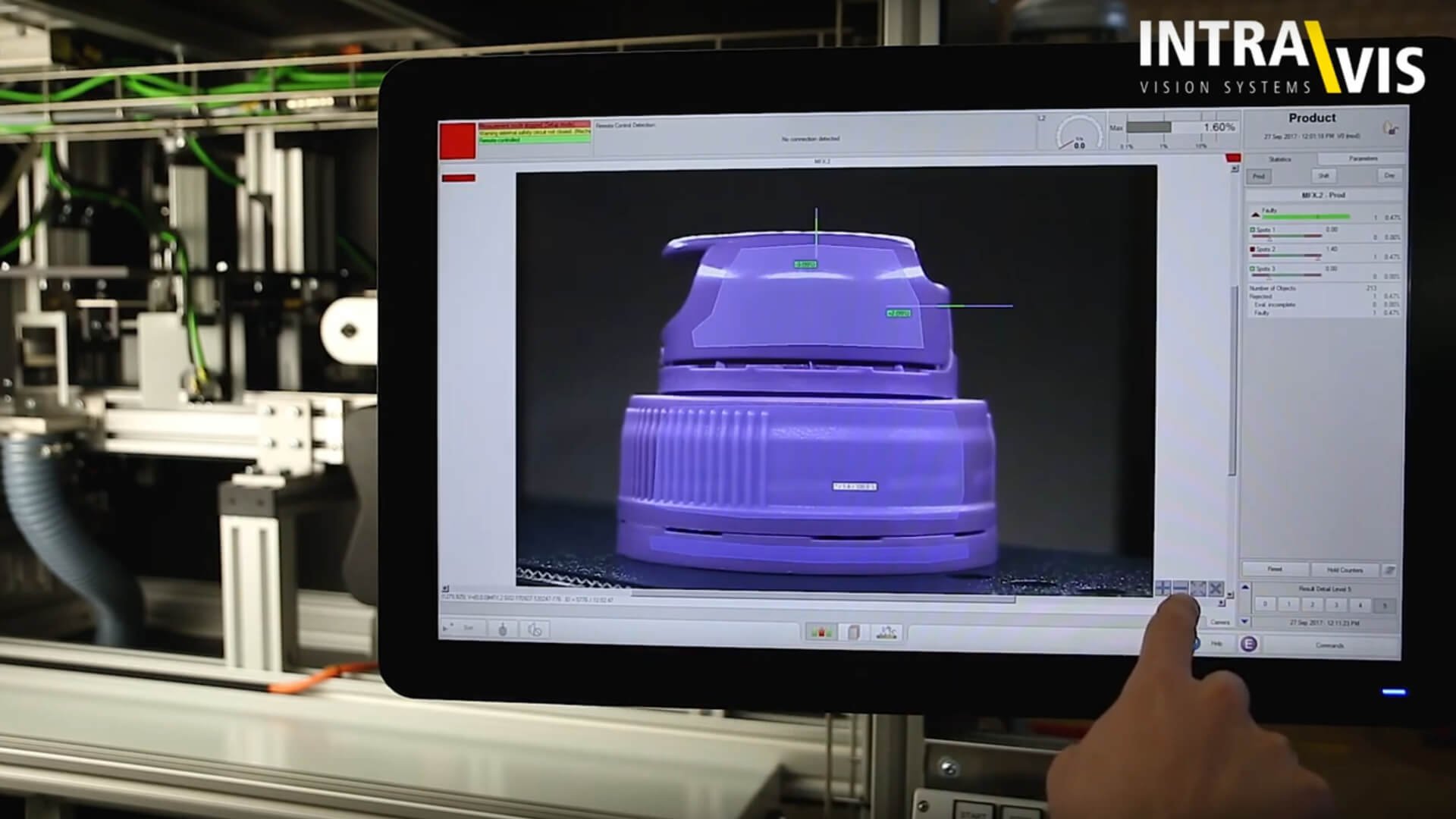 Inspection and quality control of specialty closures by INTRAVIS