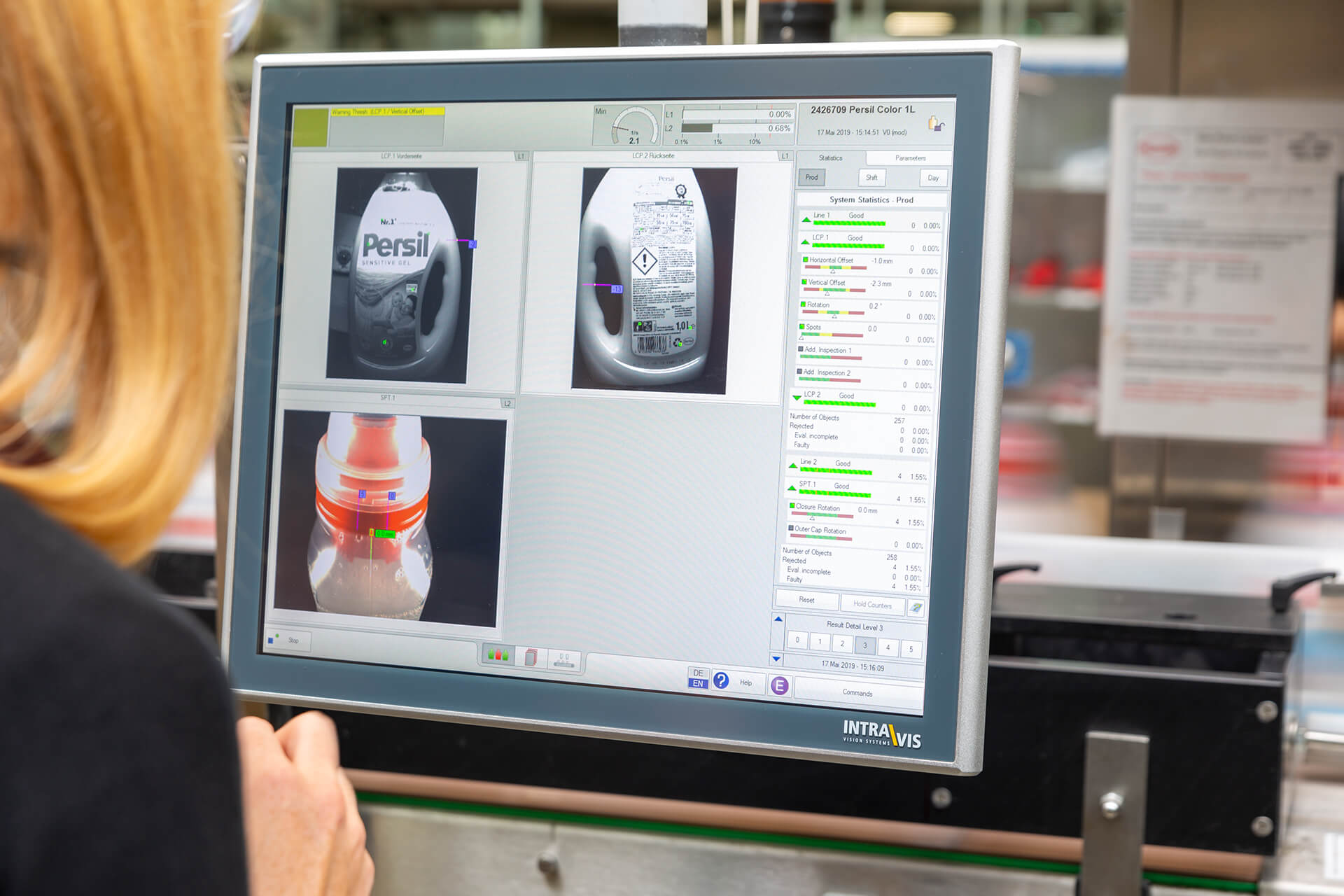 Vision inspection software for production control and forecast